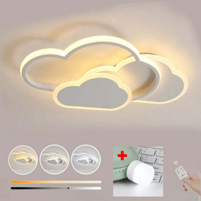 Modern Cloud Dimmable LED Ceiling Light for Kids' Rooms