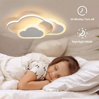 Modern Cloud Dimmable LED Ceiling Light for Kids' Rooms