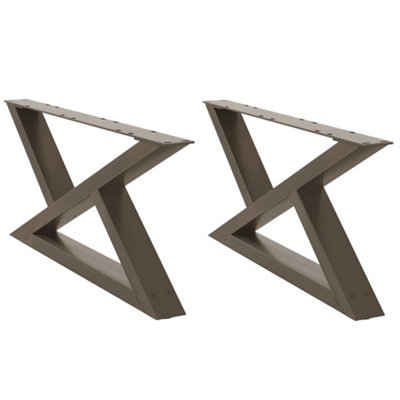 MODERN COFFEE TABLE LEGS 2 PCS NATURAL STEEL 70X(30-31.3) CM STEEL