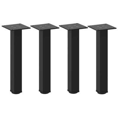 Modern Coffee Table Legs 4 pcs Black 42-44 cm Steel