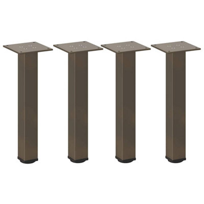 Modern Coffee Table Legs 4 pcs Natural Steel 30-32 cm Steel