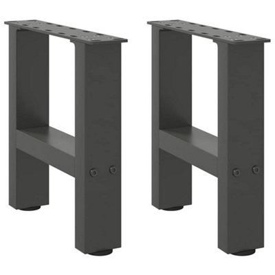 Modern Coffee Table Legs Anthracite 2 pcs 40x(30-31) cm Steel