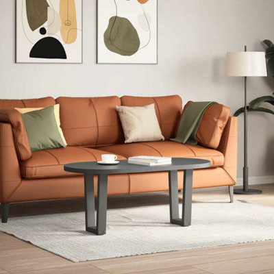 Modern Coffee Table Legs V-Shape 2 pcs Anthracite 28x(42-43.3) cm Steel