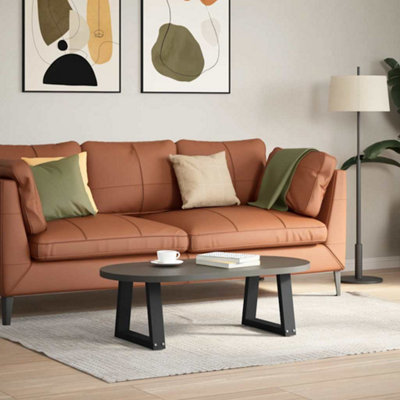 Modern Coffee Table Legs V-Shape 2 pcs Black 30x(30-31.3) cm Steel