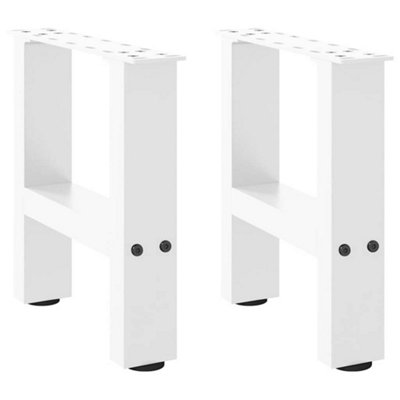 Modern Coffee Table Legs White 2 pcs 30x(30-31) cm Steel