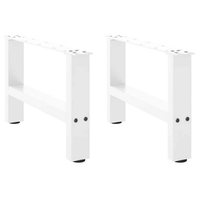 Modern Coffee Table Legs White 2 pcs 50x(30-31) cm Steel