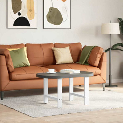 Modern Coffee Table Legs White 2 pcs 60x(42-43) cm Steel