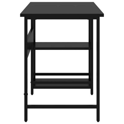 Modern Computer Desk Black 105x55x72 cm MDF and Metal