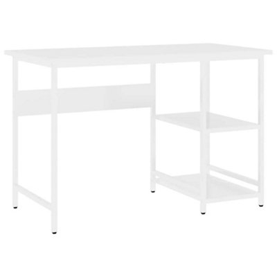 Modern Computer Desk White 105x55x72 cm MDF and Metal