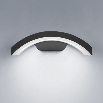 Modern Curved 7W LED Outdoor Wall Light Cool White ZLC339CW