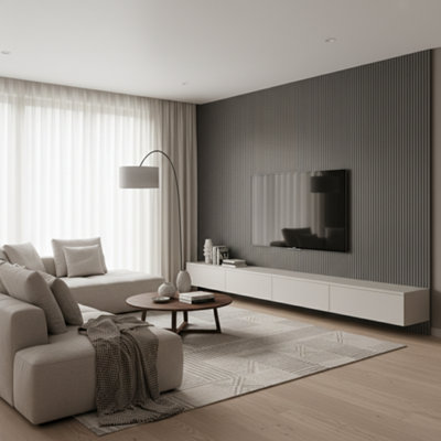 Modern Curved Wall Panels for Feature & Media Walls Water-Resistant ...