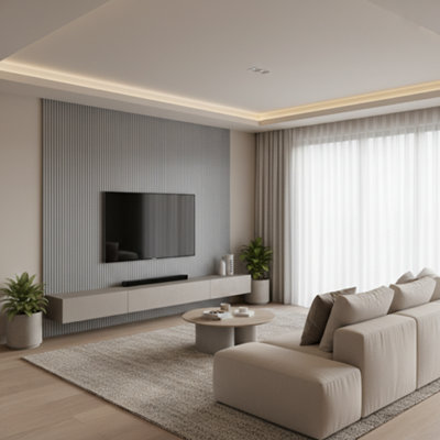 Modern Curved Wall Panels for Feature & Media Walls Water-Resistant ...