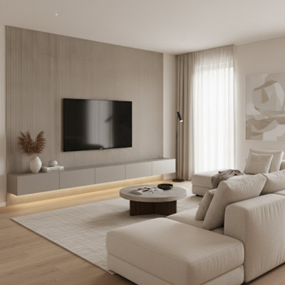 Modern Curved Wall Panels for Feature & Media Walls Water-Resistant ...