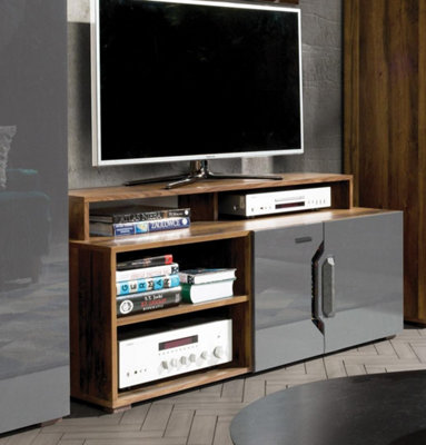 Modern Davos Basic Entertainment Unit H1960mm W3100mm D580mm with Dark ...