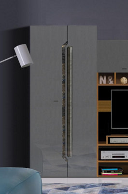 Modern Davos Basic Entertainment Unit H1960mm W3100mm D580mm with Dark ...