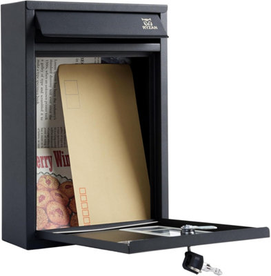 Modern Delivery Steel Post Box Wall Mounted Mailbox Letterbox with ...