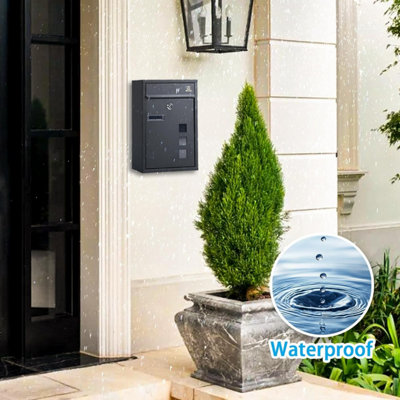 Modern Delivery Steel Post Box Wall Mounted Mailbox Letterbox with ...