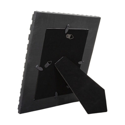 Modern Designer Mat Black 3D Multi-Ridge 5x7 Polyresin Sculptured ...