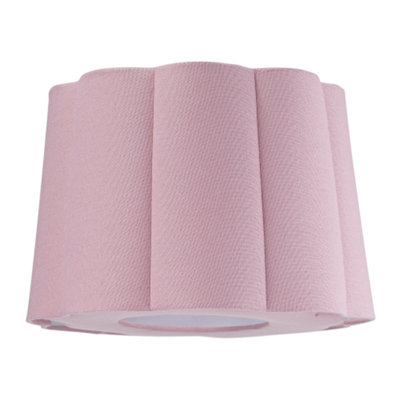 Modern Designer Ripple Effect Pendant Shade in Pink Linen with Cloud ...