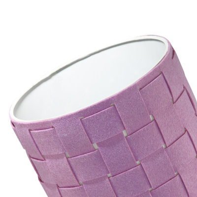 Modern Designer Woven Cross Hatch Felt Drum 10 Inch Lamp Shade in Soft ...