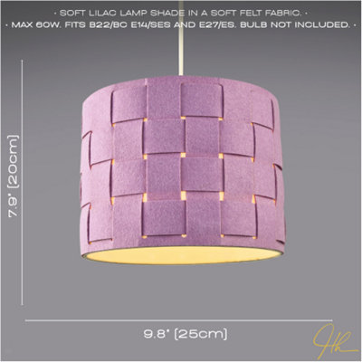 Modern Designer Woven Cross Hatch Felt Drum 10 Inch Lamp Shade in Soft ...
