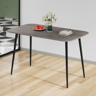 Modern Dining Table with MDF Tabletop and Metal Legs