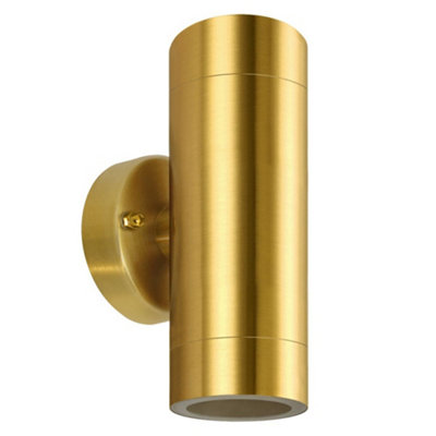 Modern Double Outdoor Wall Light Stainless Steel Brass IP65 with LED 5w ...