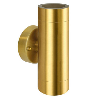 Modern Double Outdoor Wall Light Stainless Steel Brass IP65 with LED 5w ...