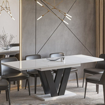 Modern Extendable Dining Table LARA 130 to 210 cm Craft Oak