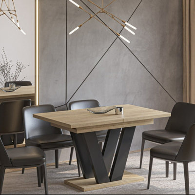 MODERN EXTENDABLE DINING TABLE LARA 130 TO 210 CM TORRO OAK