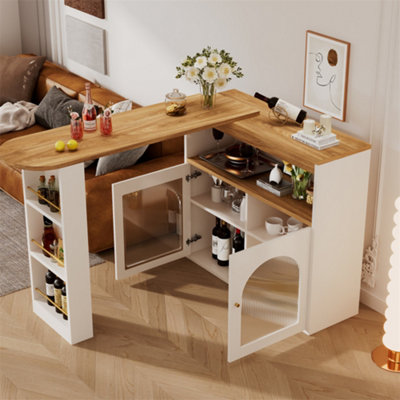 Modern Extendable Kitchen Island Table , Extendable Table with Storage ...