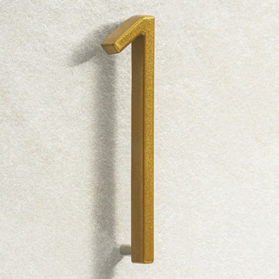 Modern Floating 3D Gold Metal House Numbers 5 Inch with Waterproof Zinc ...