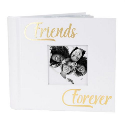 Modern Friends Forever Photo Album with Gold Foil Text - Holds 80 4x6 ...