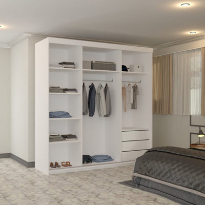 Modern full Sliding Mirror Wardrobe Elegant Design & Ample Storage ...