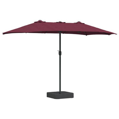 Modern Garden Parasol Bordeaux red 385 x 209 x 244 cm Fabric