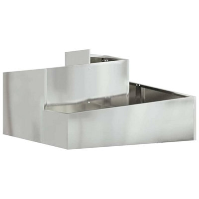 Modern Garden Planter Silver 80 x 80 x 50 cm Galvanised steel