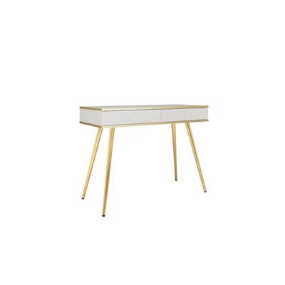 Modern Glamour: Oro Dressing Table 1020mm x 800mm x 500mm in White with ...