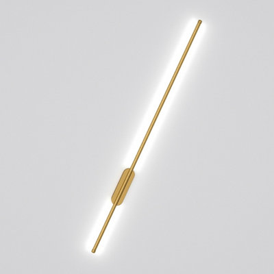 Modern Gold Linear Long Strip Aluminum LED Indoor Wall Light Wall ...