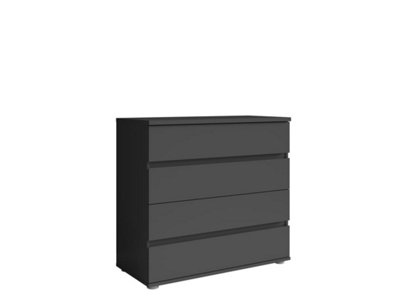 Modern Graphite Chest of Drawers 92cm - Space-Saving Storage for Urban ...