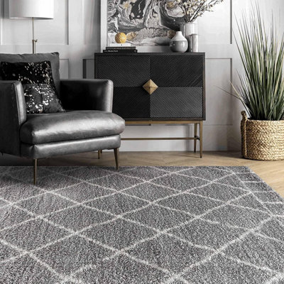 Grey Geometric Rug