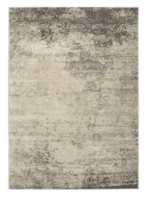 Modern Grey Rug, Easy to Clean Rug, Abstract Rug with 20mm Thick ...