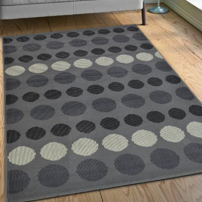 Modern Grey Spots Area Rug for Chic Interiors