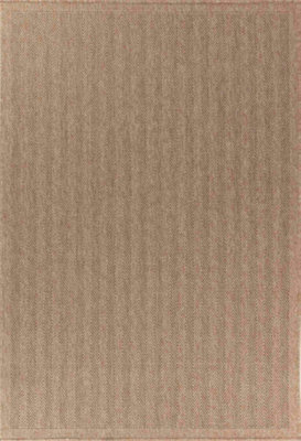 Modern Herringbone Design Outdoor-Indoor Rugs Jute 50x80 cm