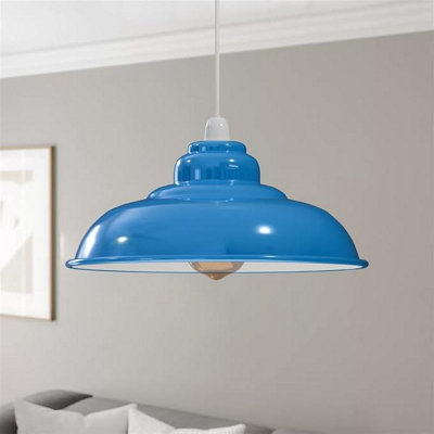 Modern Industrial Metal Ceiling Light Shade, 32cm Large Curvy Light ...