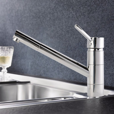 Buy Modern Kitchen Sink Mixer Tap Long Neck Swivel Spout Single Lever ...