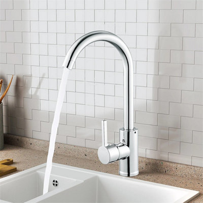 Modern Kitchen Sink Mixer Taps Swivel Spout Single Lever Tap Mono ...