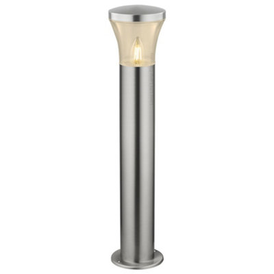 MODERN LED BOLLARD LIGHT STAINLESS ZLC310K WITH WARM WHITE 5W E27 CLEAR ...