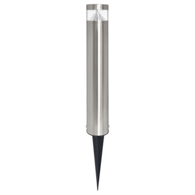 Modern LED Bollard Post Ground Spike Light Cool White Stainless Steel ...