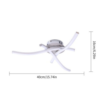 Modern LED Ceiling Light 3 Wave Light Living Bedroom Curved Pendant Lamp