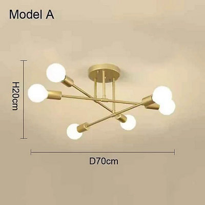 Modern LED Pendant Ceiling Light ,Gold Chandelier for Bedroom and ...